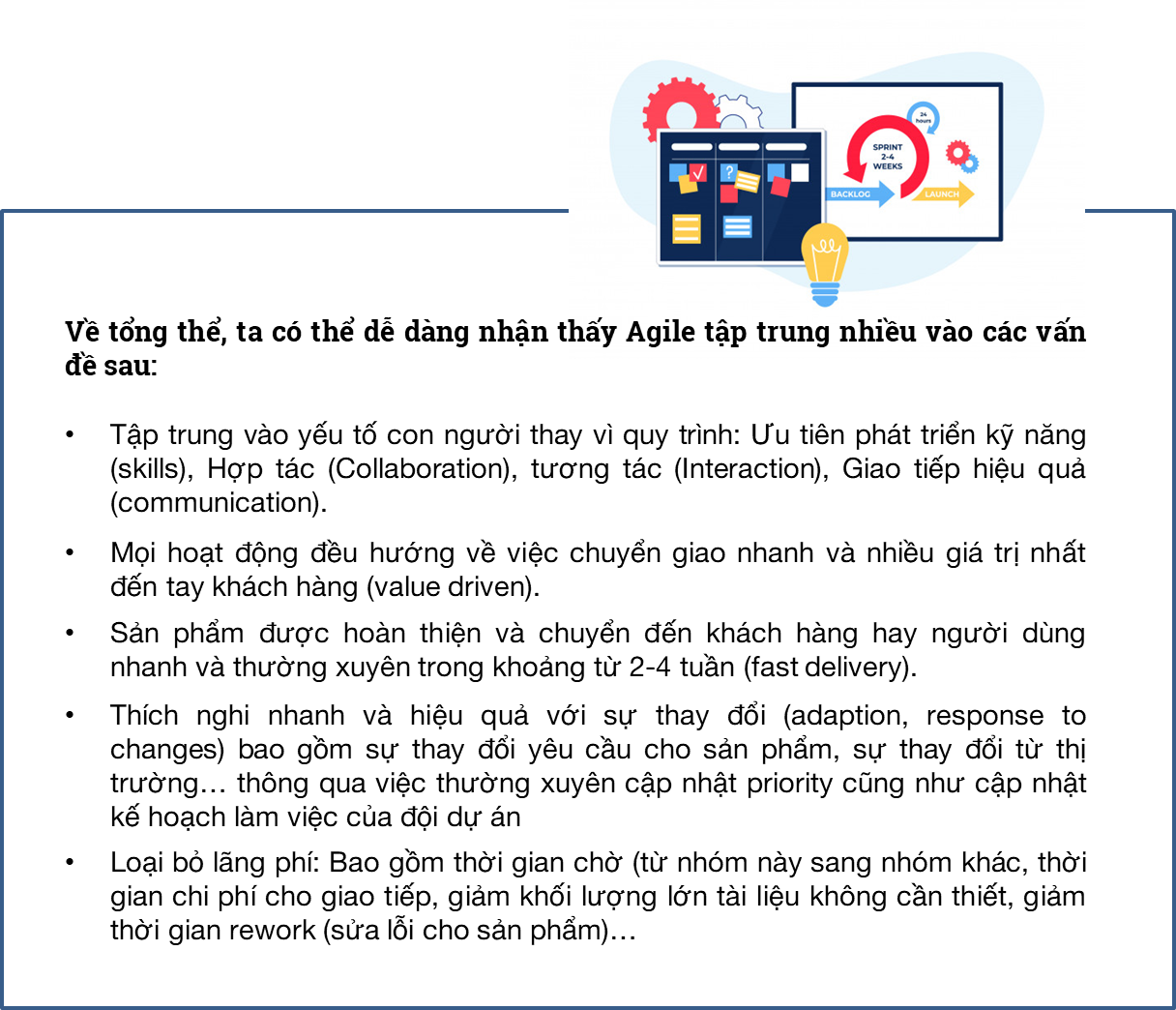 Tổng quan về nguyên tắc Agile và cách áp dụng trong quản lý dự án